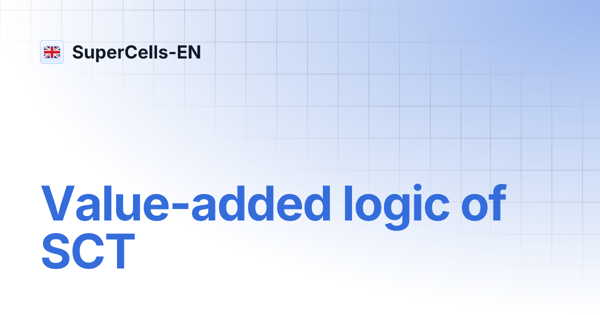 Value-added logic of SCT | SuperCells-EN